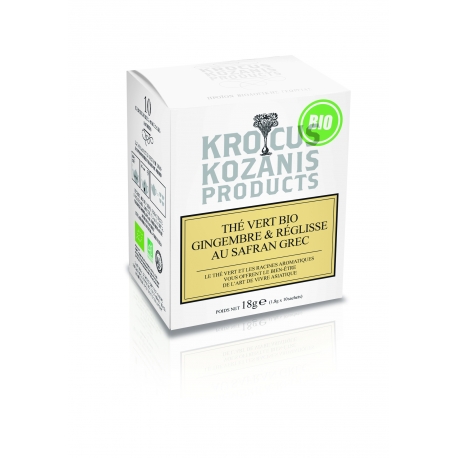 Thé vert - Thé vert bio au gingembre & safran - Envouthe.com